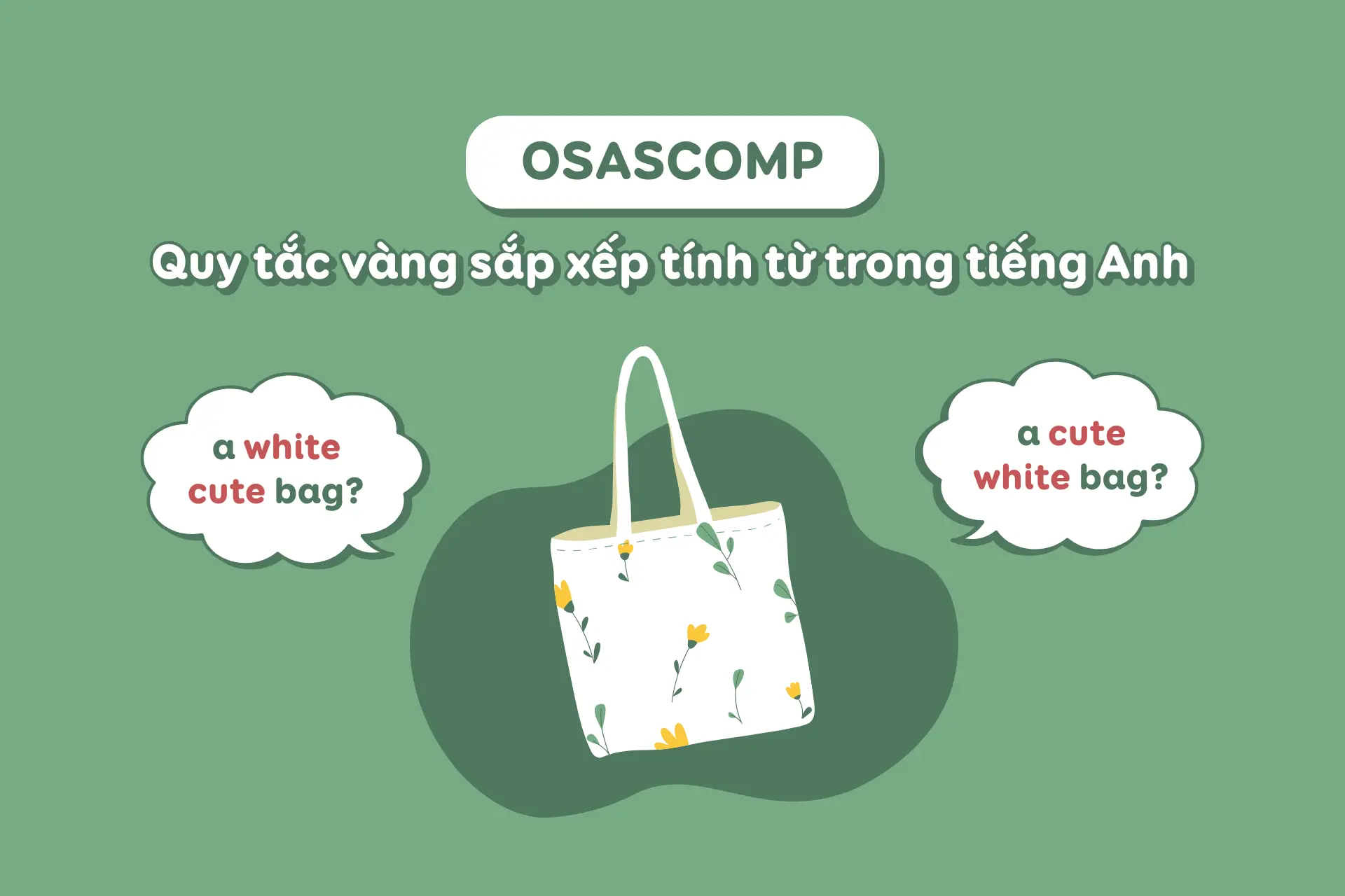 OSASCOMP - Quy tắc vàng sắp xếp tính từ trong tiếng Anh - HEID